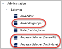 Anpassa dialoger Q